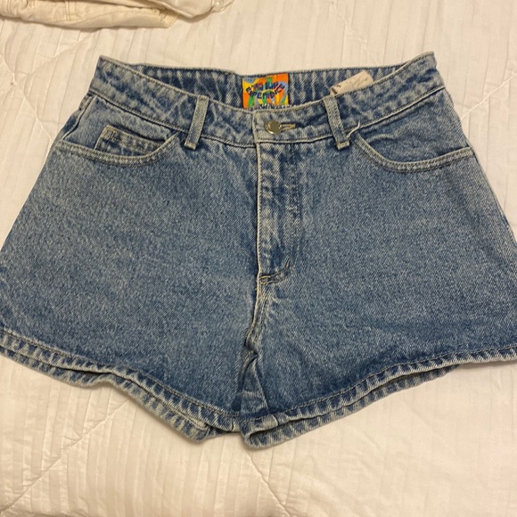 Vintage | Shorts | Vintage Jean Shorts High Waisted With Side Slit ...